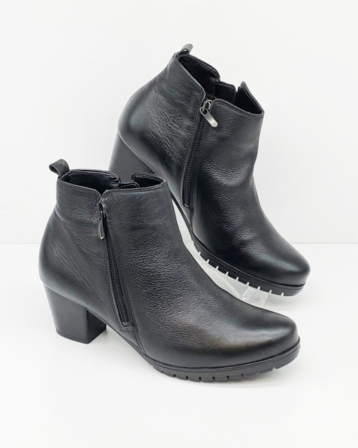 Alpina Beta H 7J58-1 krótkie botki czarne, tęgość H - obuwie-zdrowotne.pl